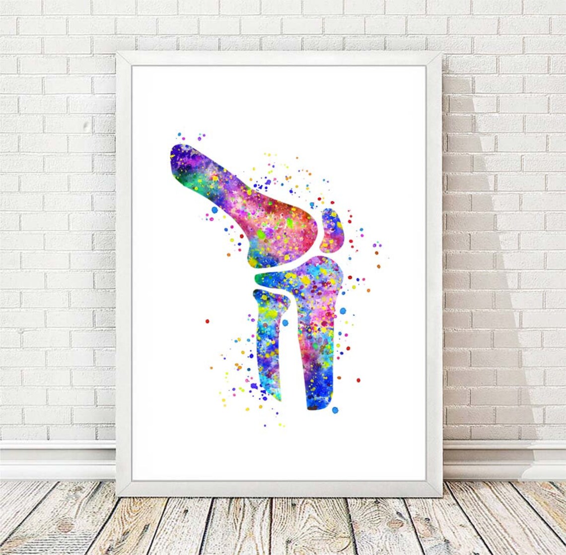Knee Print Anatomy Poster Human Body Anatomy Art Leg Bones - Etsy