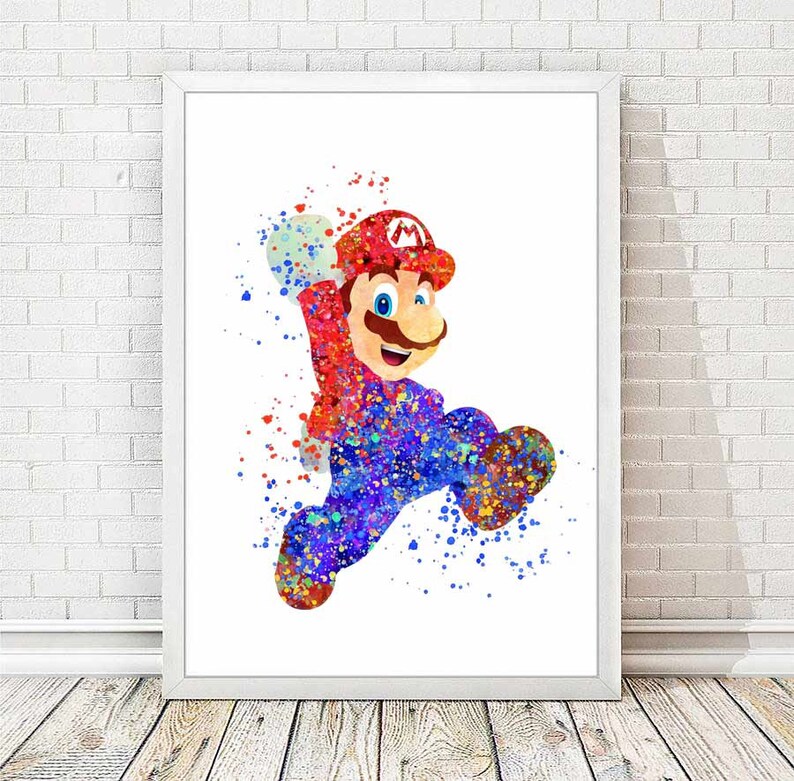 Super Mario Art Print Mario Print Nintendo Video Game Nursery - Etsy