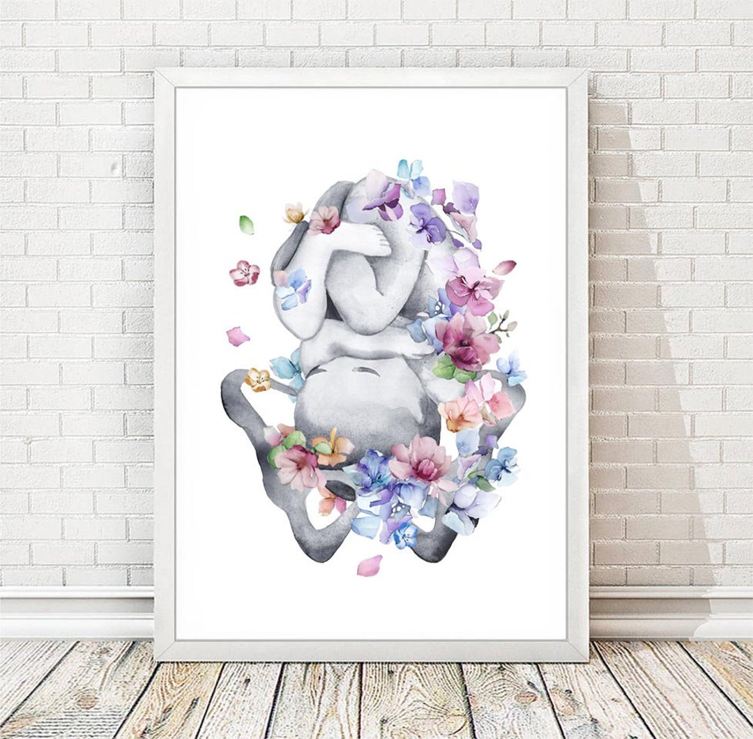 Baby in Womb Anatomy Print Doctor Gift Embryo Medicine Art Human Pelvis ...