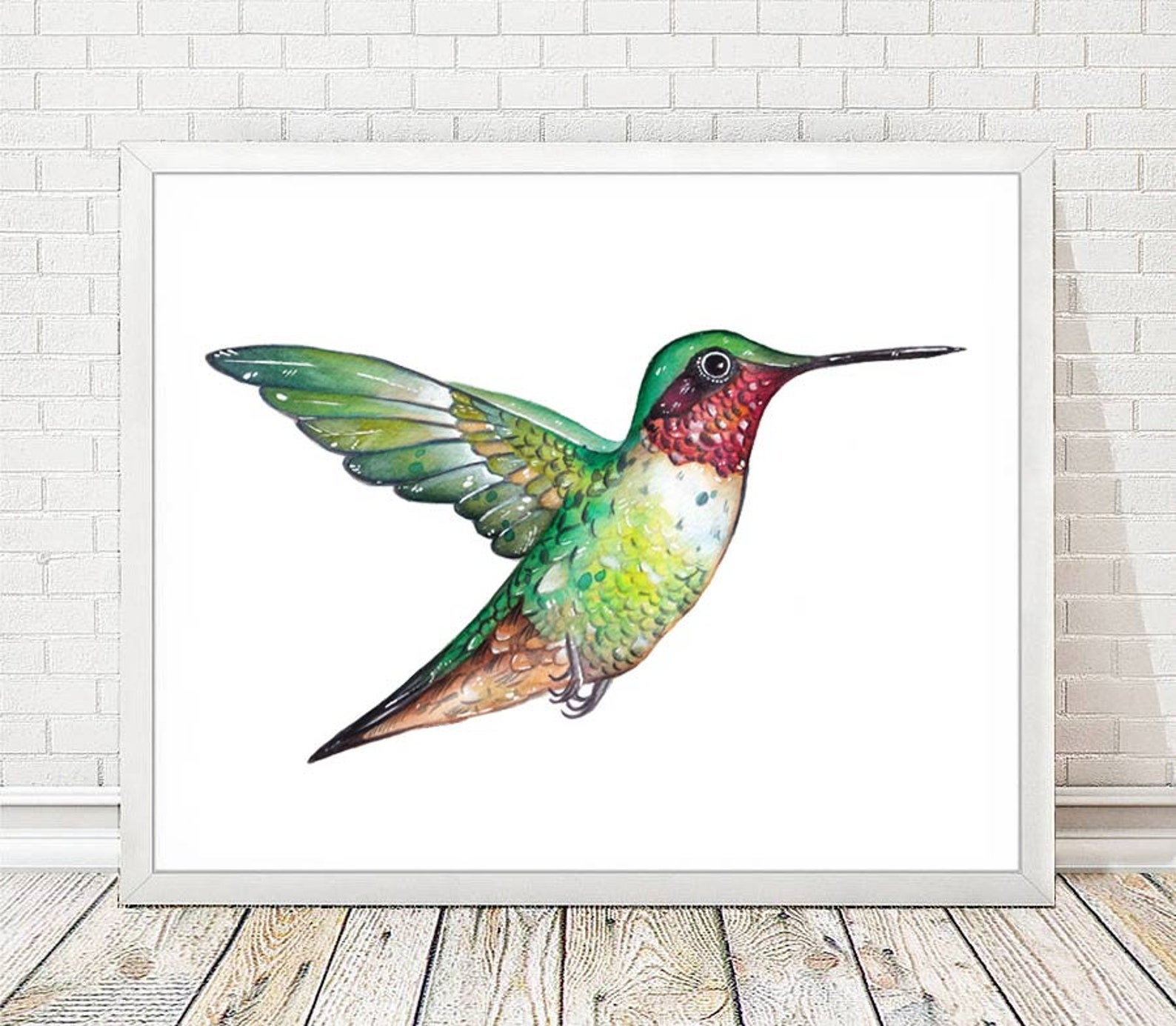 Hummingbird Art Set of 6 Prints Hummingbird Art Poster - Etsy