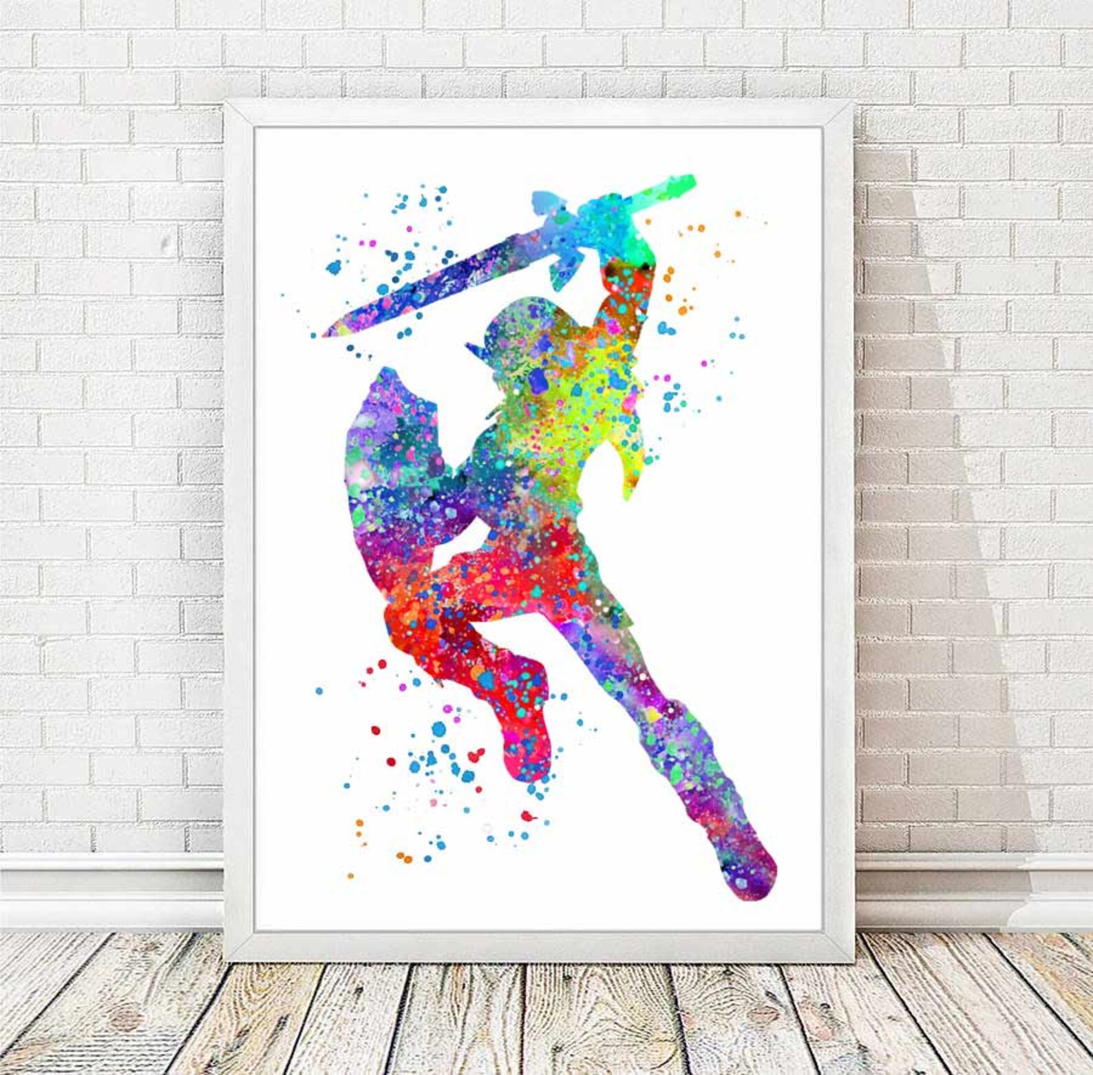 Link Legend of Zelda Art Print Abstract Watercolor Art Link Poster ...