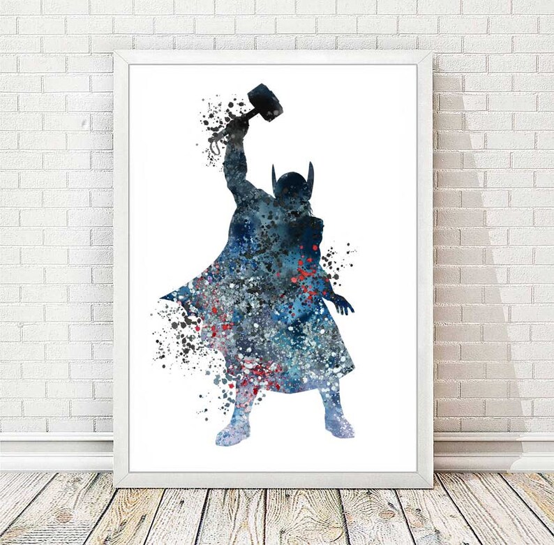 Thor Print Superhero Avengers Poster Abstract Nursery Art - Etsy