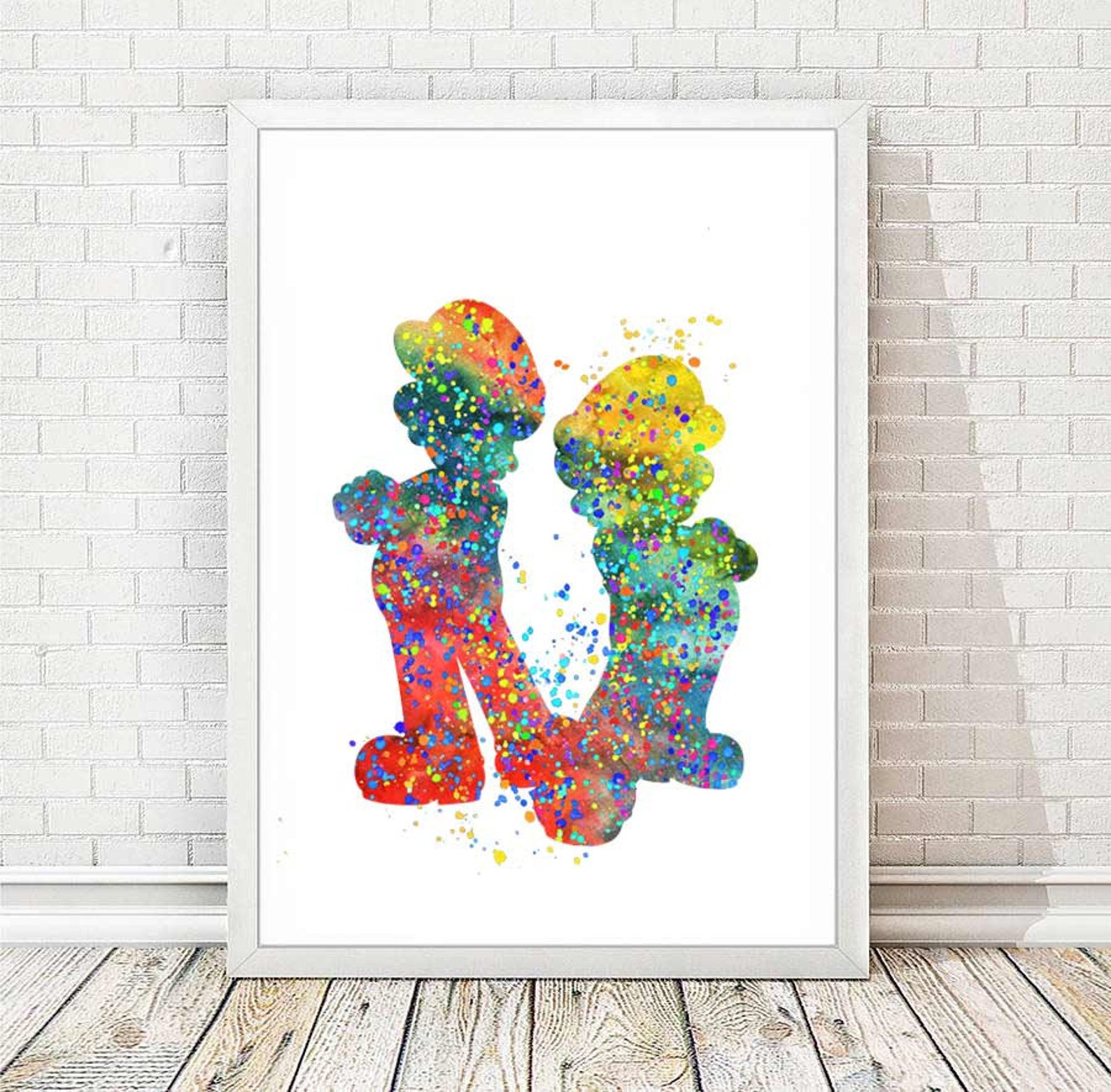 Super Mario Art Print Mario and Luigi Poster Nintendo Video - Etsy