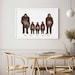 Sasquatch Family Personalised Print, Custom Names Bigfoot Family Poster ...