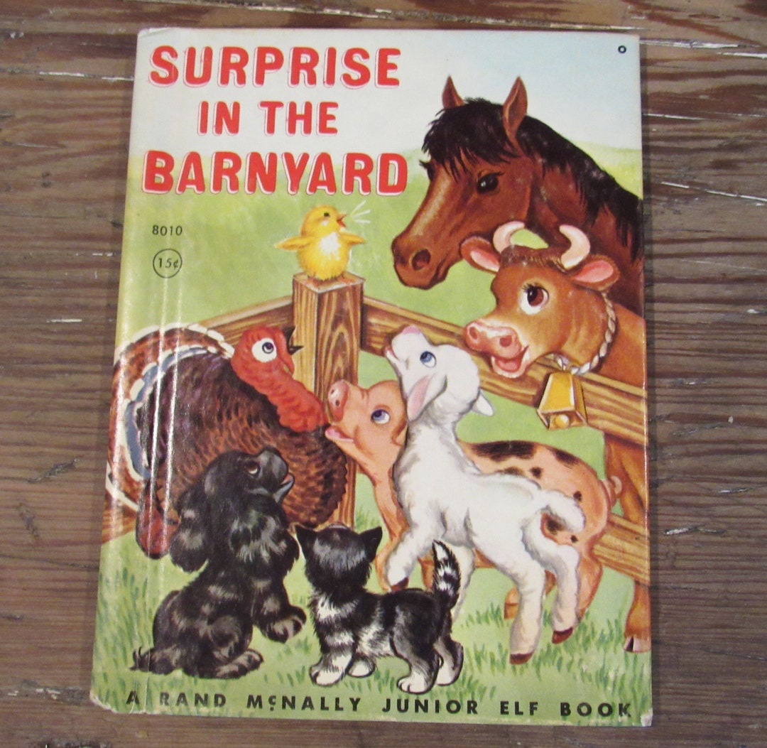 Vintage SURPRISE in the BARNYARD 1952 A Rand Mcnally Junior Elf ...