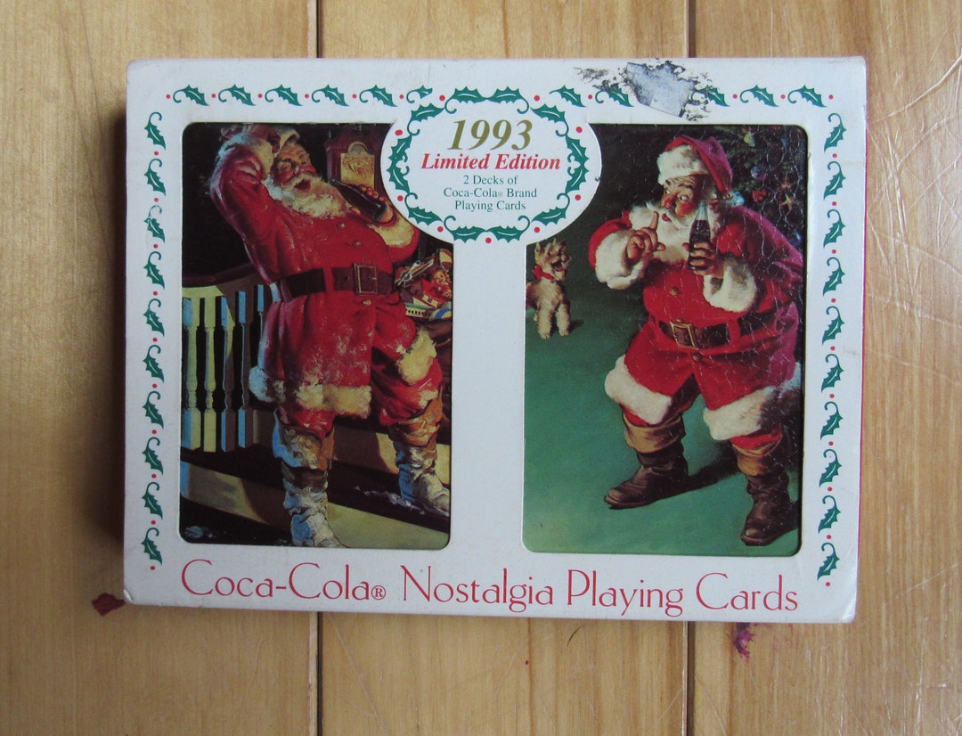1993 Limited Edition Coca-cola Nostalgia Playing Cards Original Tin Box ...