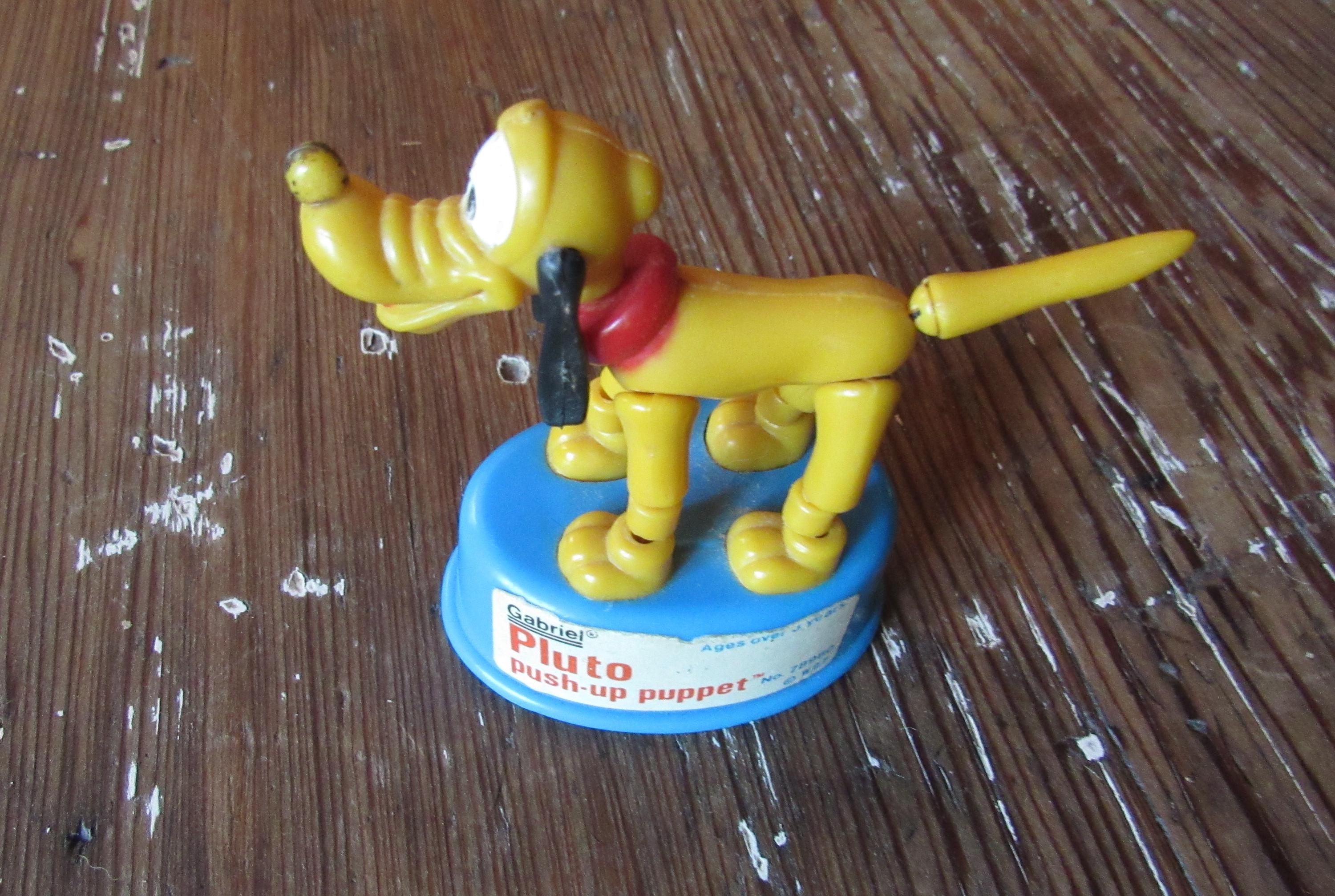 1977 Gabriel Pluto Push-up Puppet Walt Disney Productions Made in Hong ...