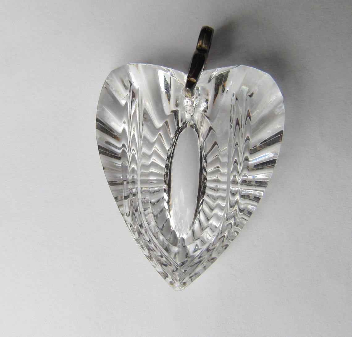 Vintage Waterford Crystal Heart Pendant in Original Box - Etsy