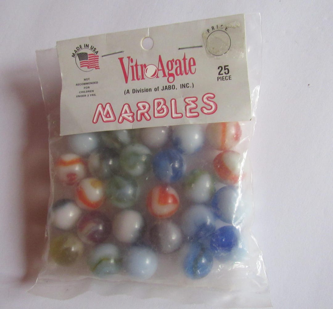 Vintage Vitro Agate MARBLES in Original Sealed Package 25 Pieces - Etsy