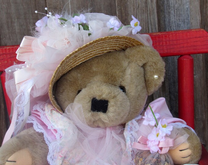 Vintage Bearly People Jointed Teddy Bear, Girl Teddy Bear, Vintage ...