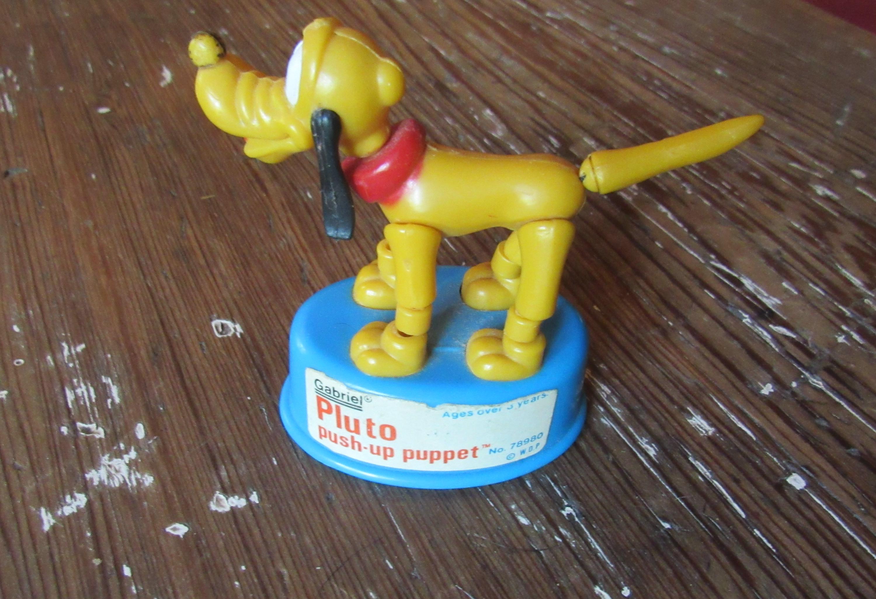 1977 Gabriel Pluto Push-up Puppet Walt Disney Productions Made in Hong ...