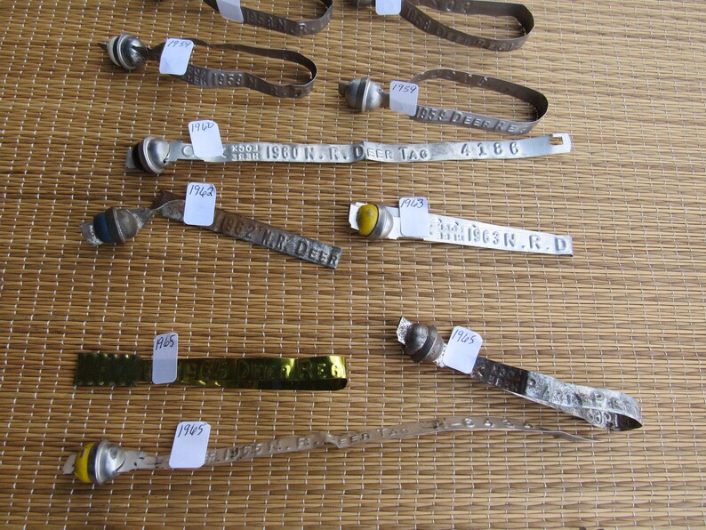 Vintage Deer Tags Deer Hunting Horn Leg Tag Wisconsin Tags Etsy