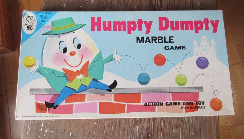 Vintage Humpty Dumpty Marble Game Hasbro Toy 1966 - Etsy