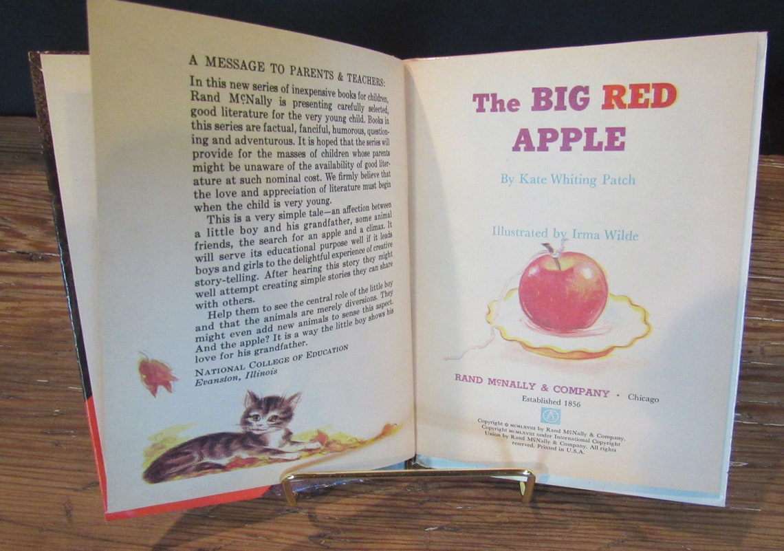 Vintage 1968 the BIG RED APPLE Children's Book Start-right Elf Book - Etsy