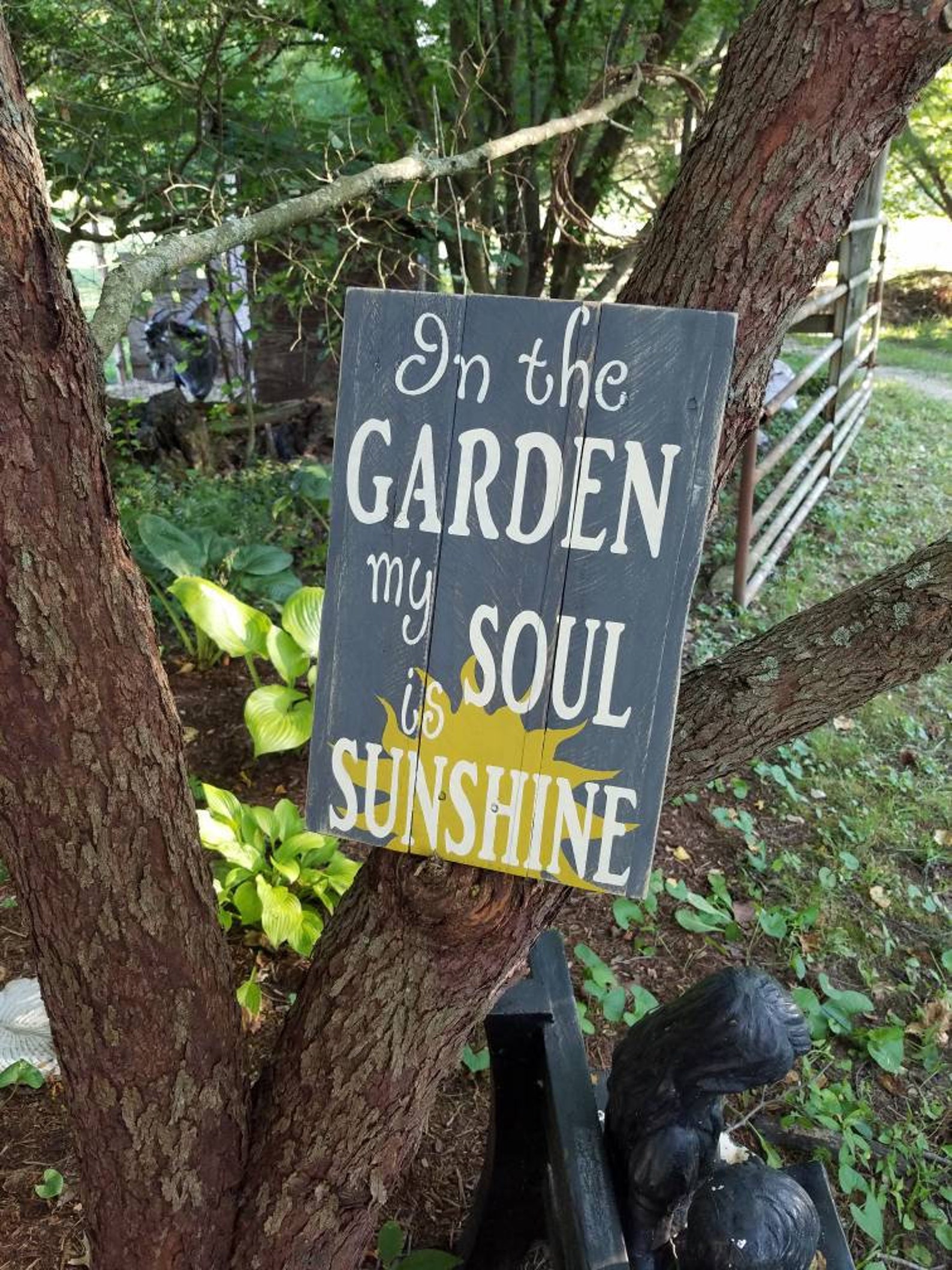 Garden Sign....in the Garden My Soul is Sunshine. - Etsy
