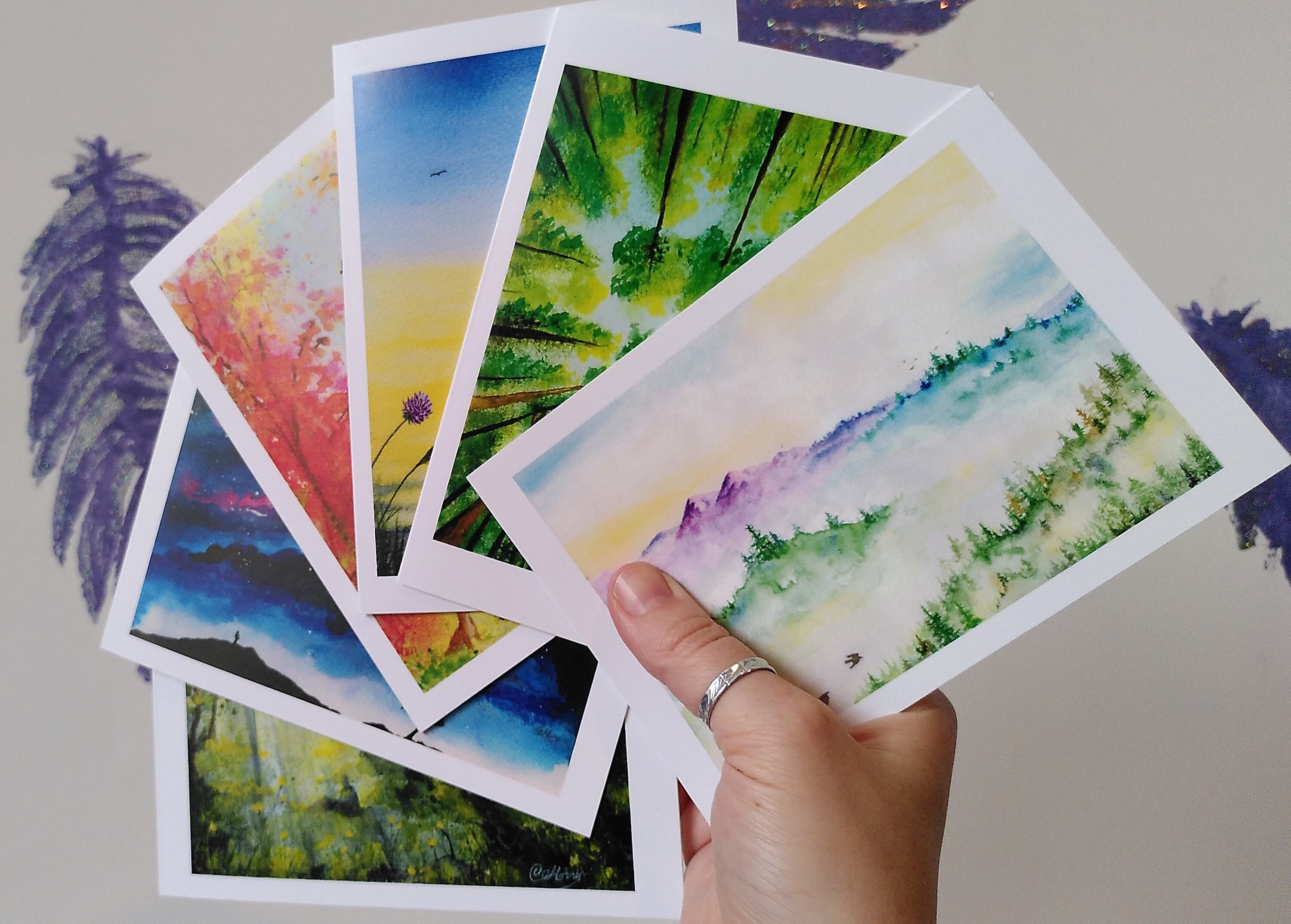 Fine Art Notecard, Pack of 6 Greetings Card, Prints, Watercolour ...