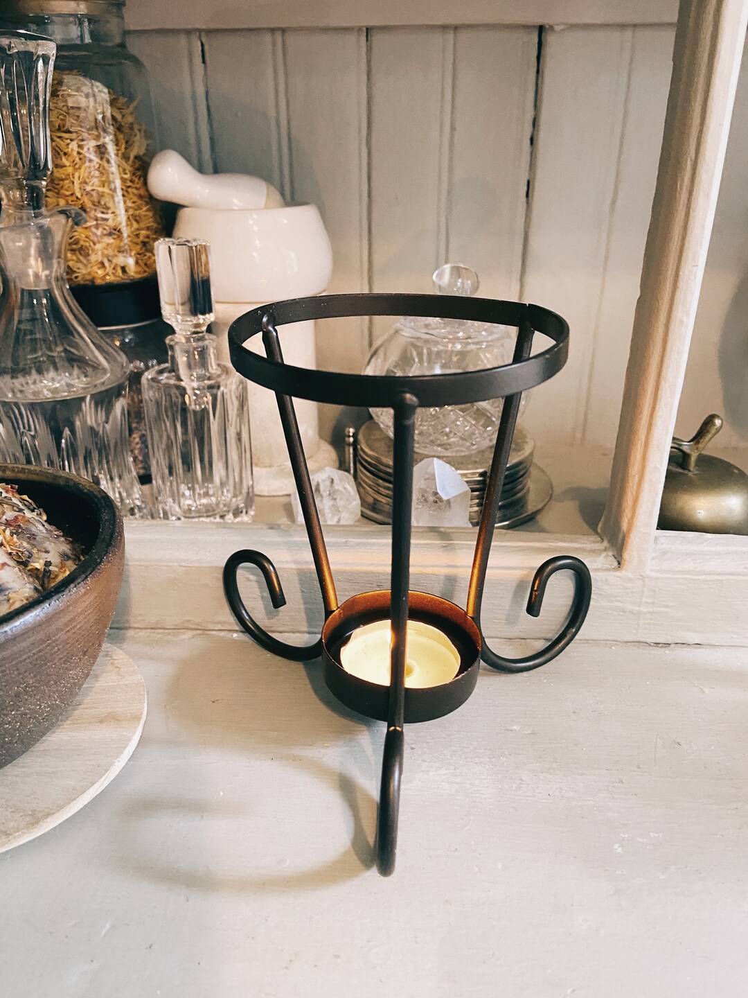 Curled Metal Cauldron Stand - Etsy