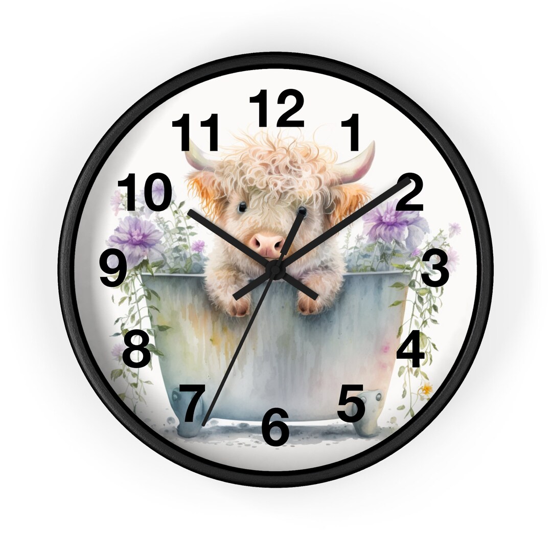 Highland Cow Wall Clock - Etsy