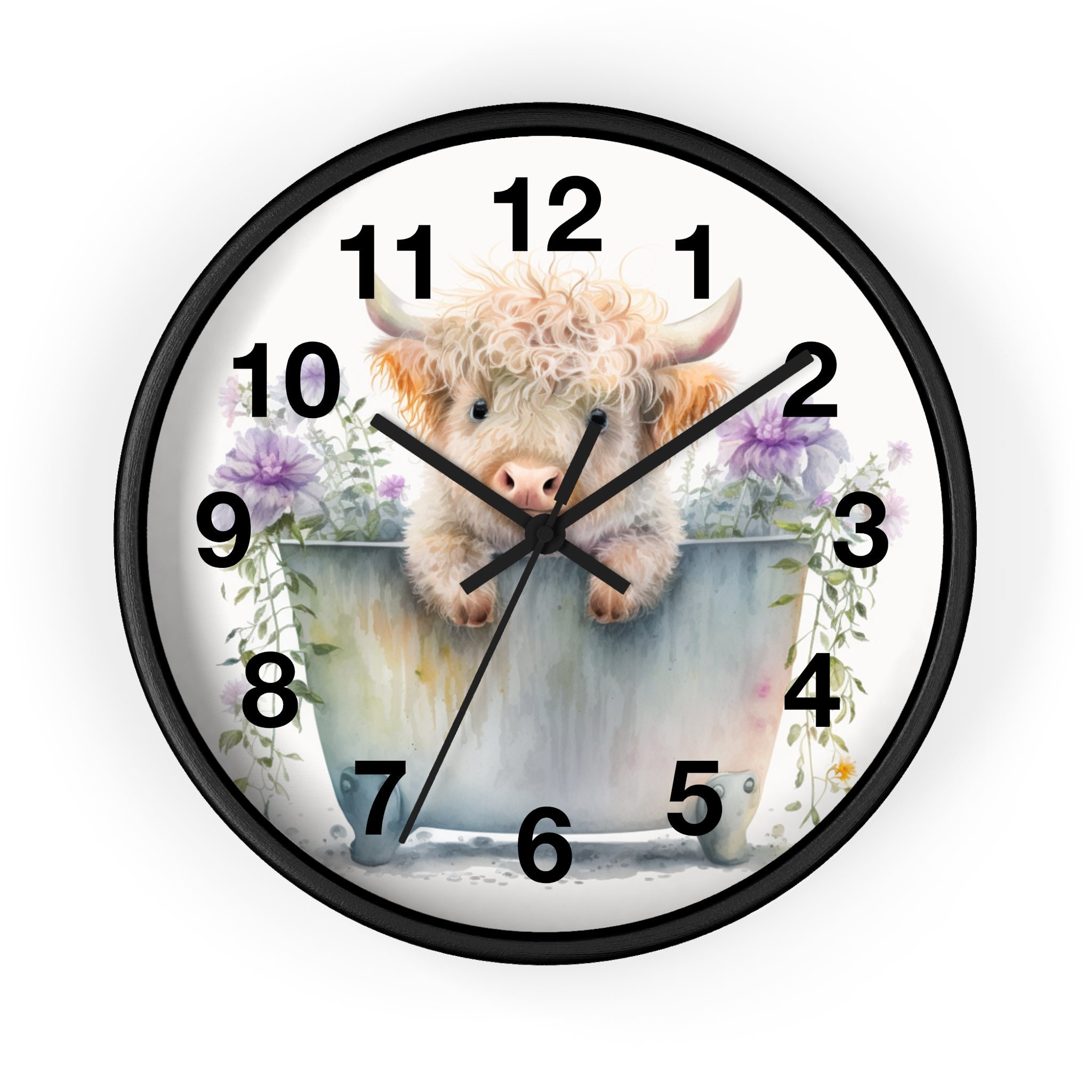 Highland Cow Wall Clock - Etsy
