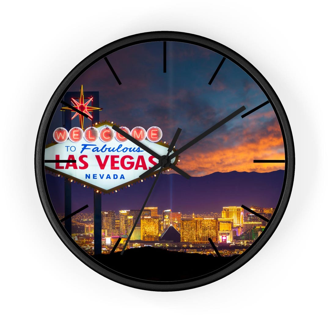 Las Vegas Sunset Wall Clock - Etsy