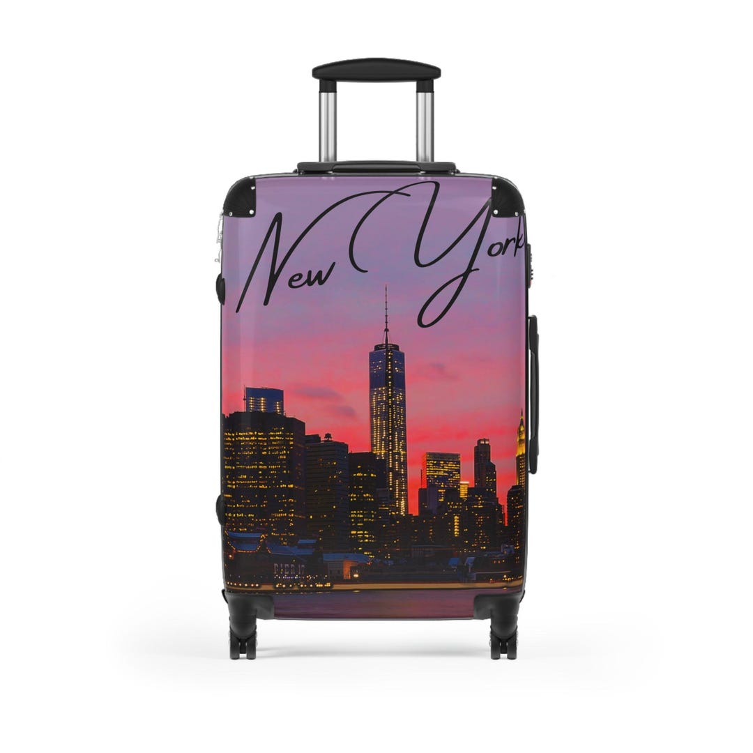 Medium Size New York Sunset Skyline Suitcase - Etsy