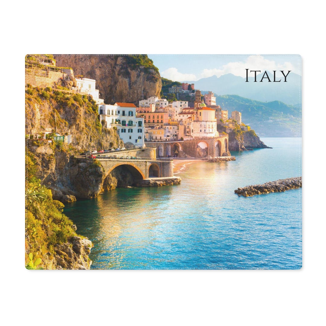 Italy Coastal Scene Placemat: Cotton Twill Dining Table Decor - Etsy