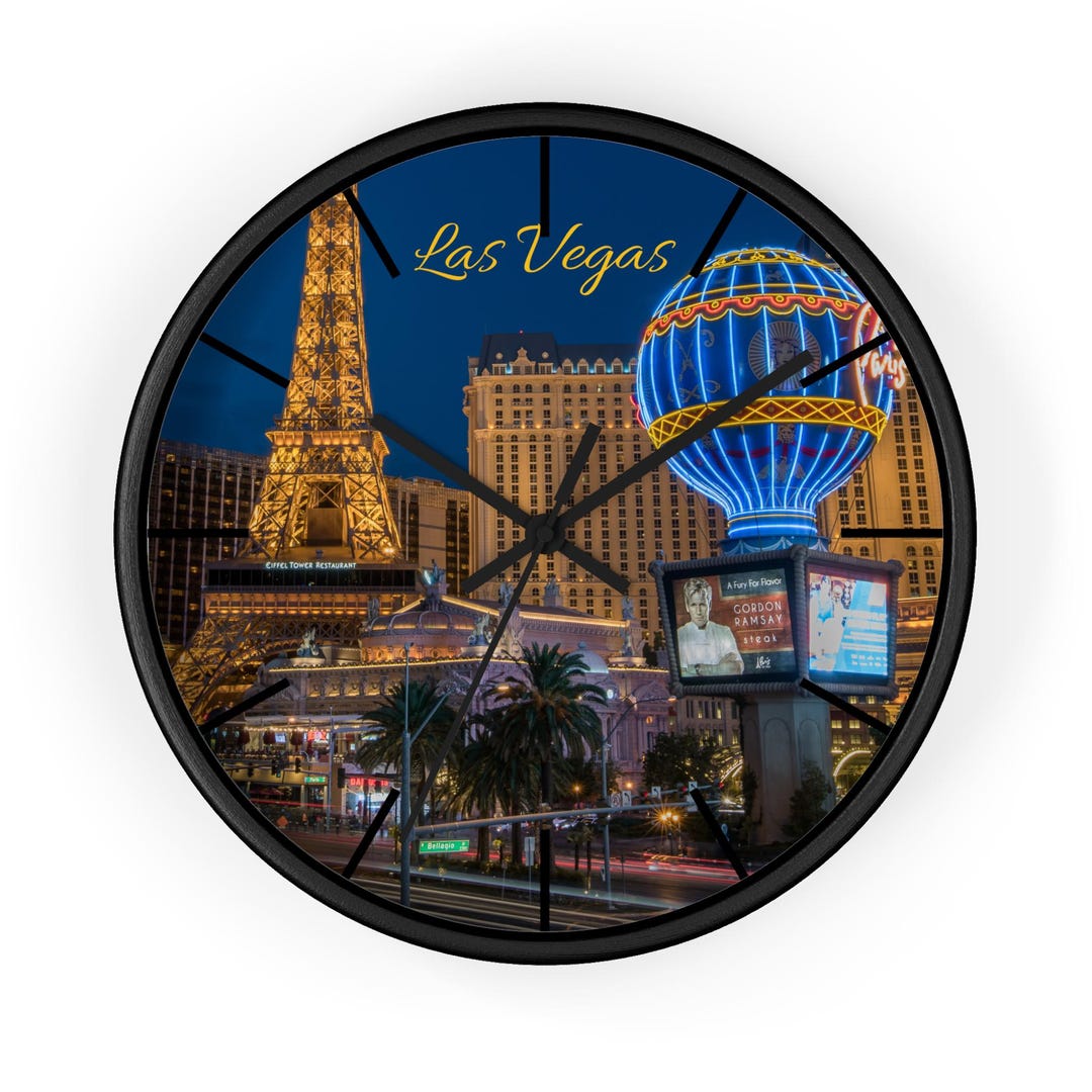10" Las Vegas Skyline Wall Clock - Etsy