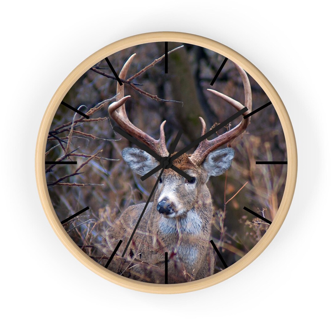 Whitetail Buck Deer Wall Clock - Etsy