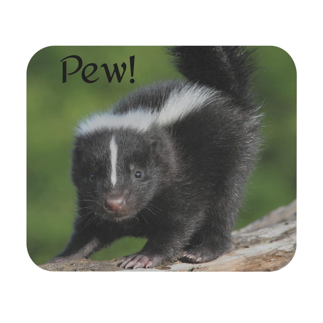 Pew! Skunk Mouse Pad (rectangle) - Etsy