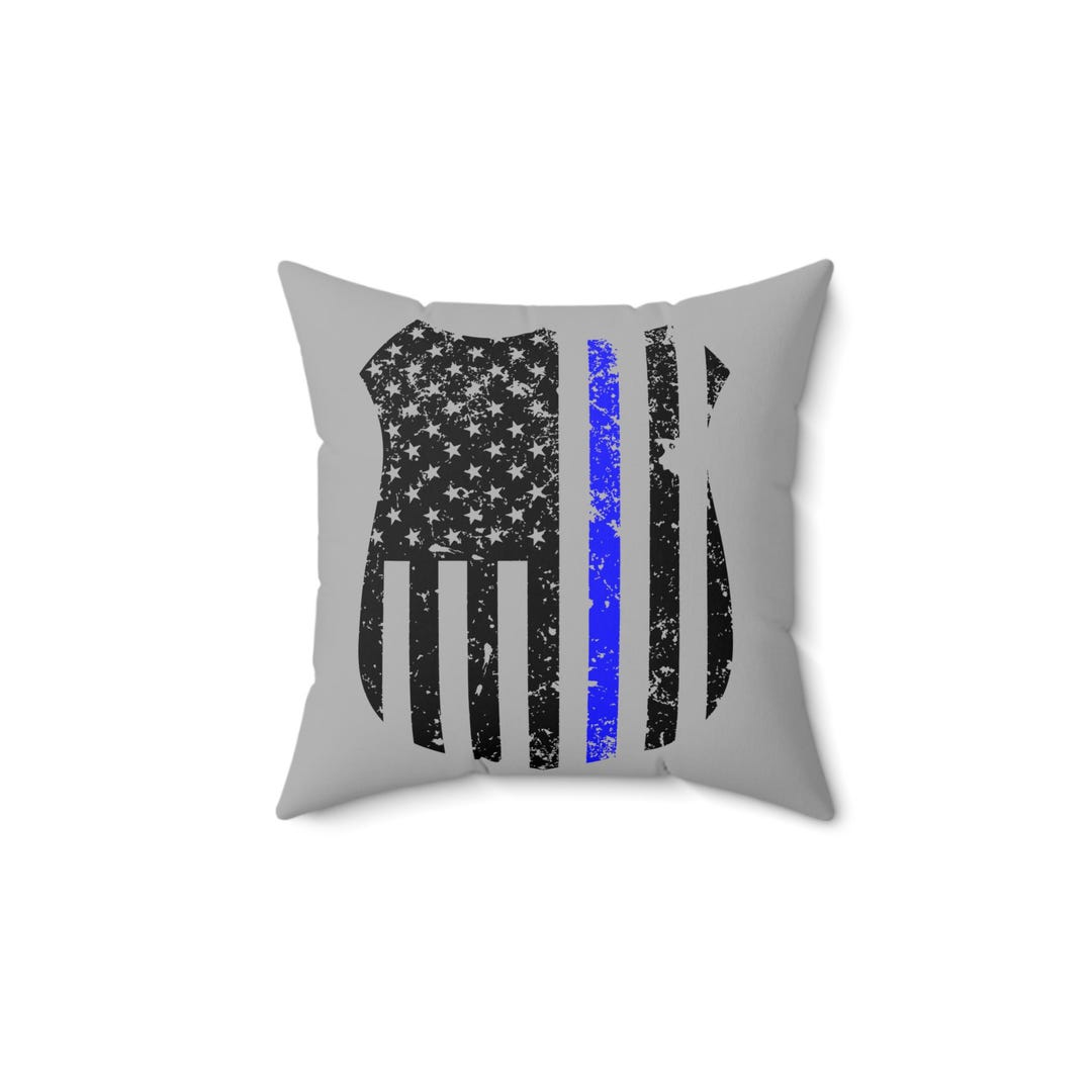 Blue Line Police Tribute Pillow: Patriotic Law Enforcement Gift - Etsy