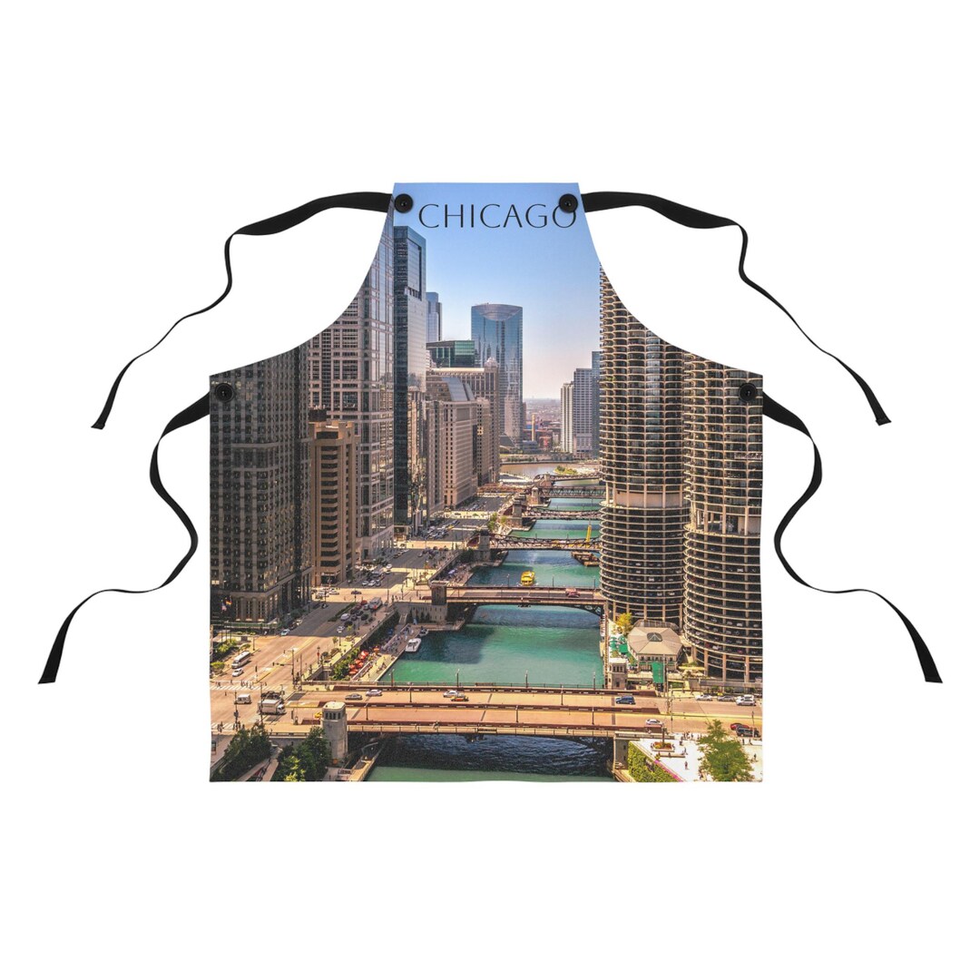 Chicago Skyline Apron - Unique Urban Kitchen Gift, Chef Apron, Cooking ...