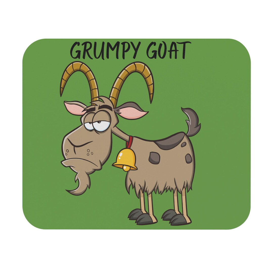 Grumpy Goat Mouse Pad: Funny Desk Accessory, Animal Lover Gift - Etsy