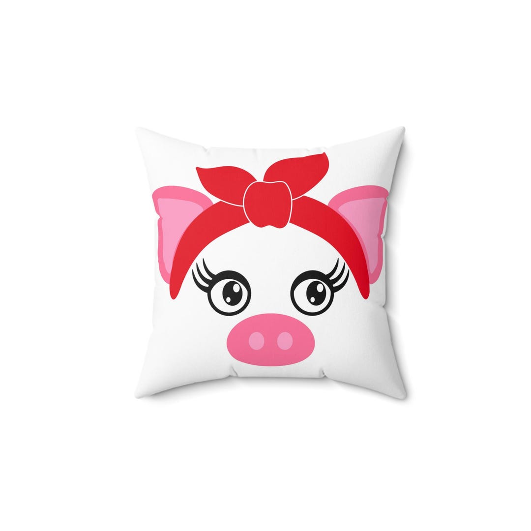 Pig Square Pillow, Farmhouse Kids Room Decor, Animal Gift - Etsy