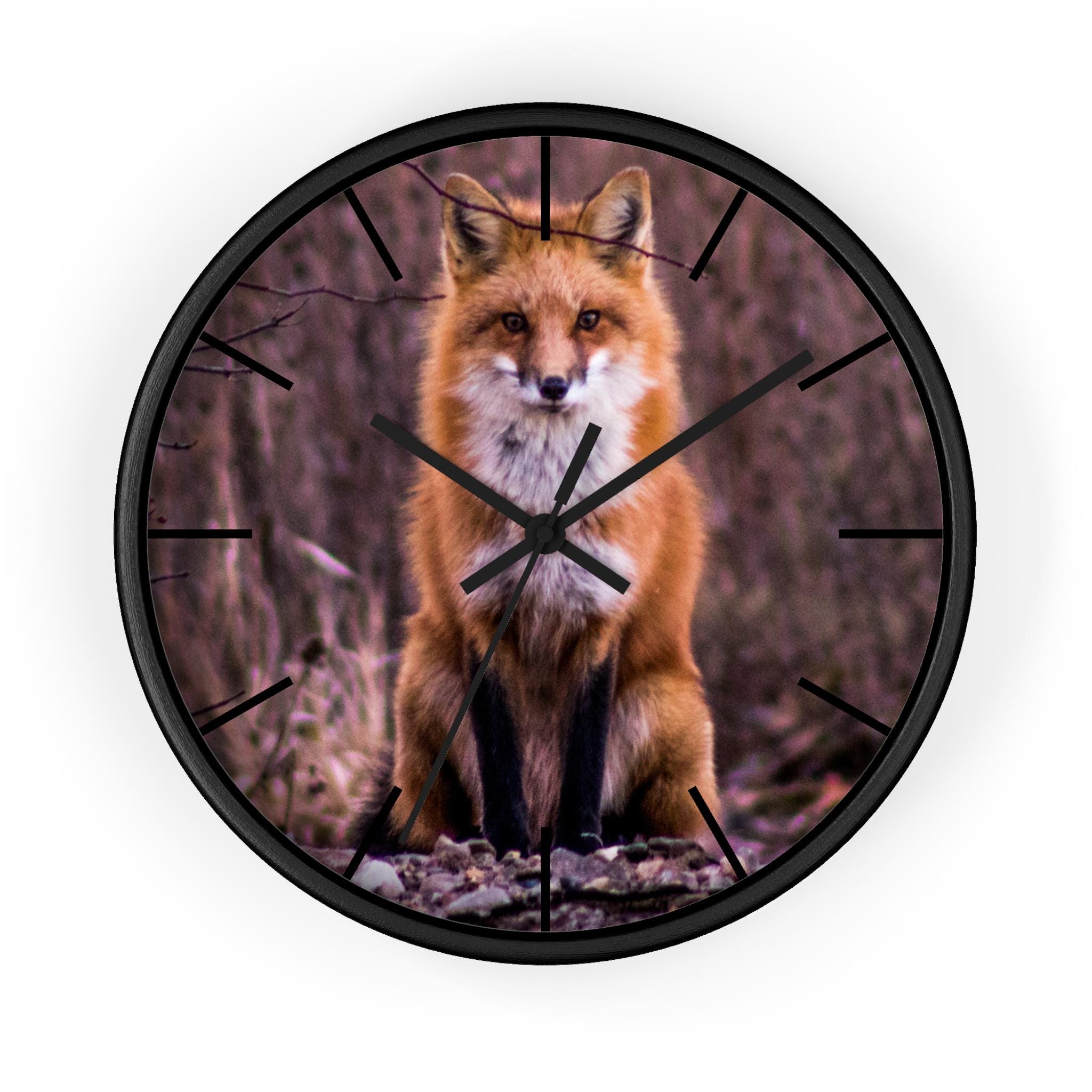 10" Beautiful Red Fox Wall Clock - Etsy