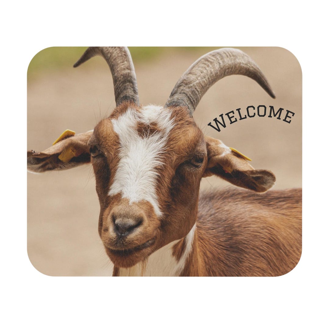 Welcome Goat Mouse Pad, Farm Animal Desk Decor - Etsy