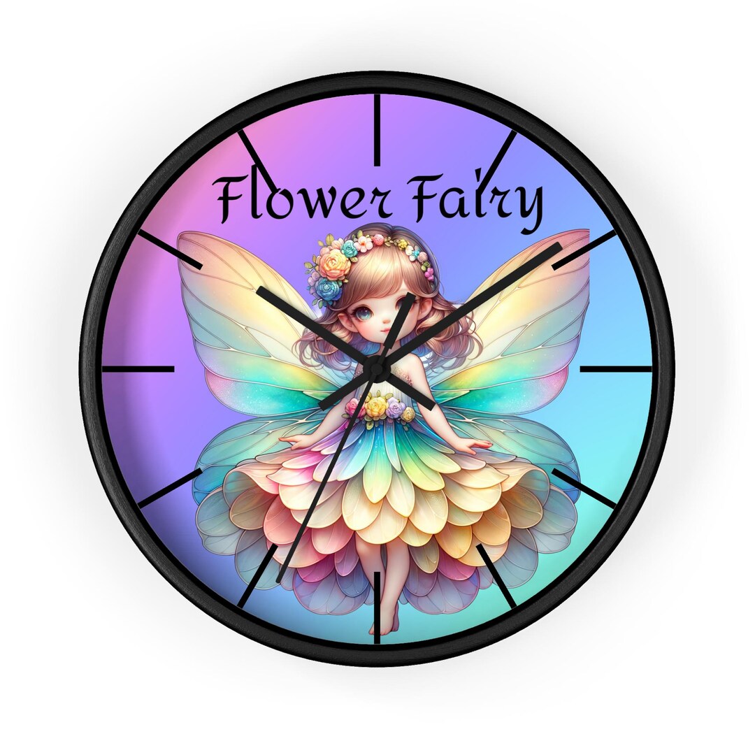 Flower Fairy Wall Clock - Etsy