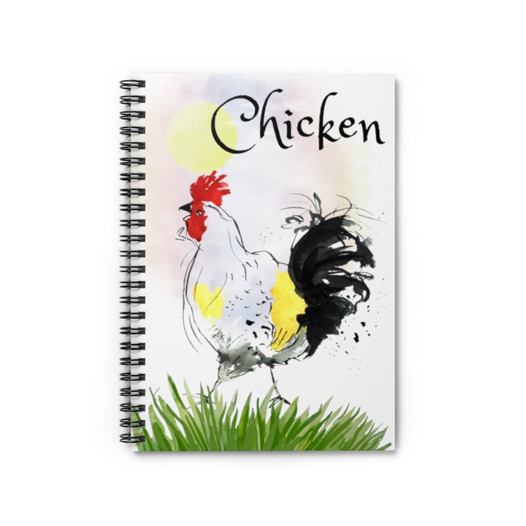 Adorable Chicken Art Spiral Notebook - Ruled Line - Etsy