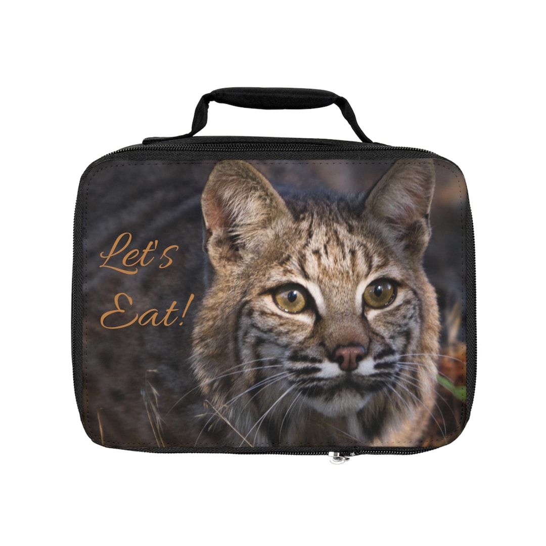 Let's Eat! Bobcat Lynx Cat Kitty Lunch Bag - Etsy