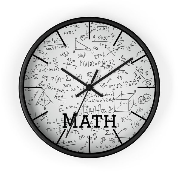 Math Wall Clock - Etsy