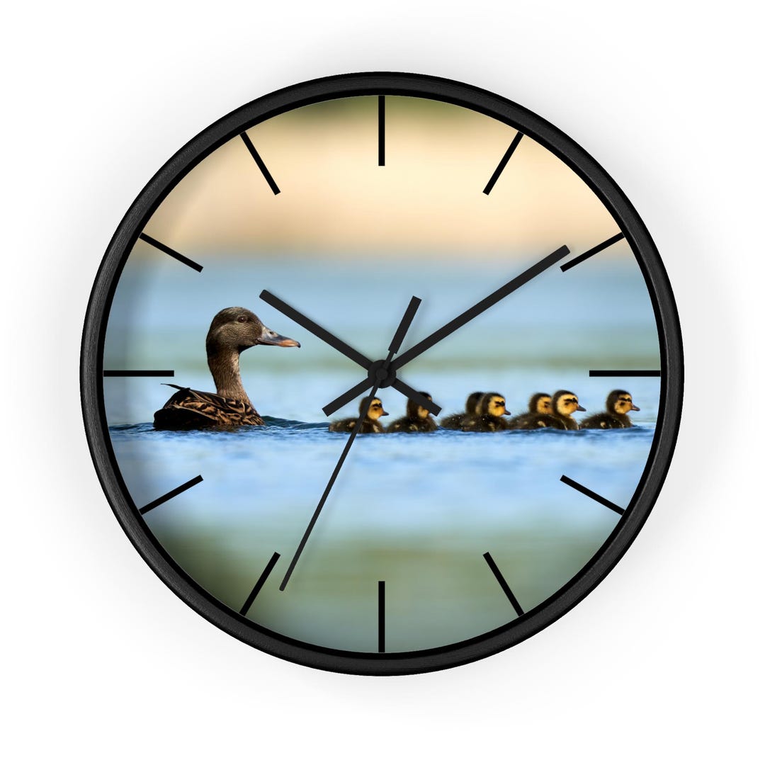 Ducks in A Row 10" Wall Clock - Etsy