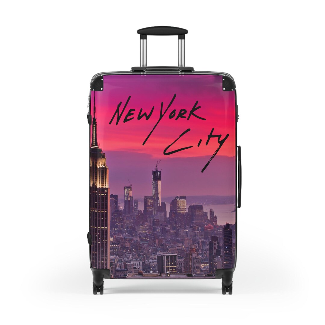 Large New York City Skyline Sunset Suitcase - Etsy