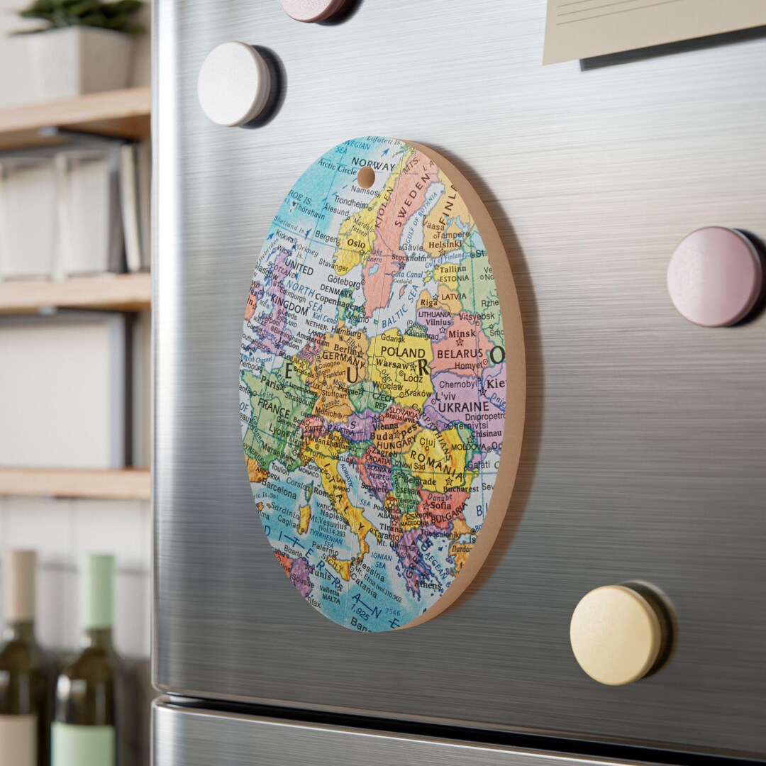 Europe Map Wooden Ornament - Etsy