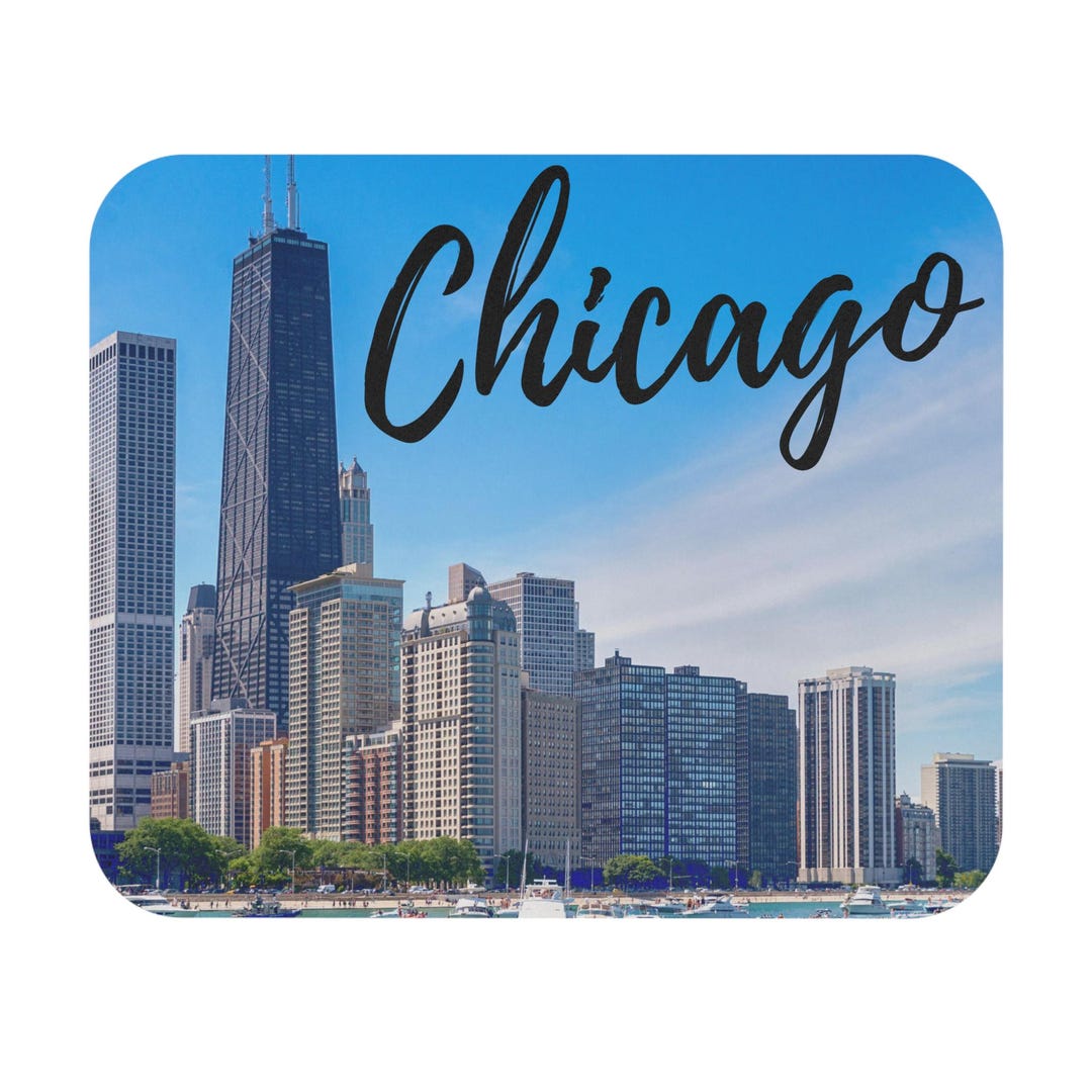 9x8 Inches Chicago Skyline Mouse Pad (rectangle) - Etsy