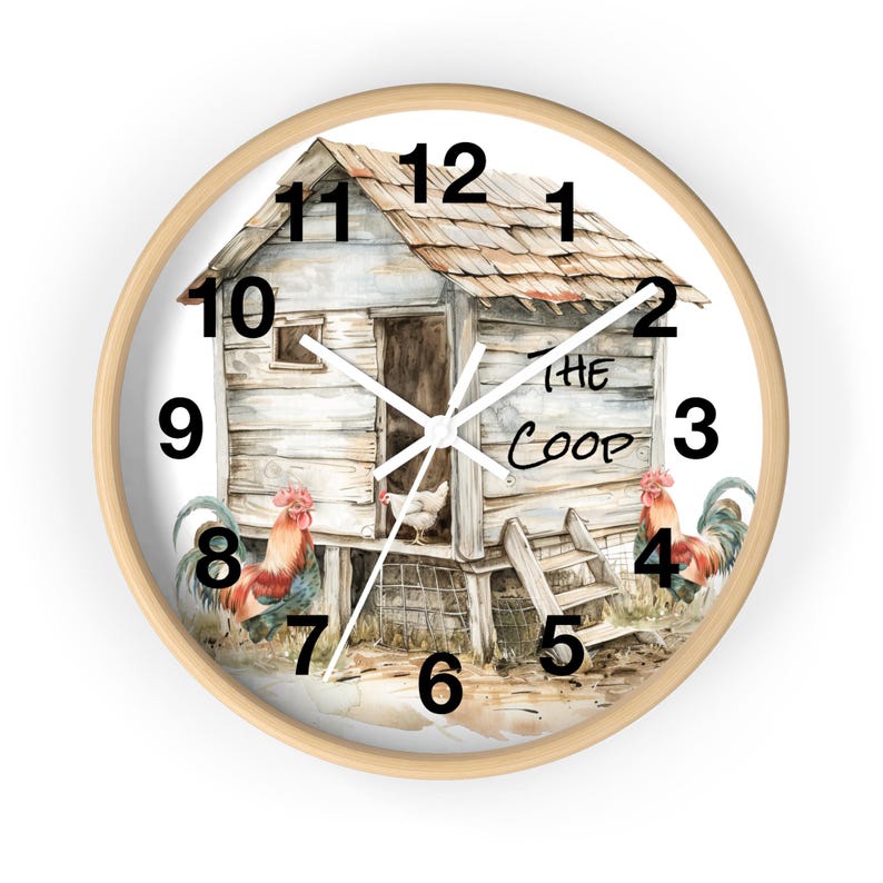 10" the Coop Chicken Coop Chickens Rooster Wall Clock - Etsy