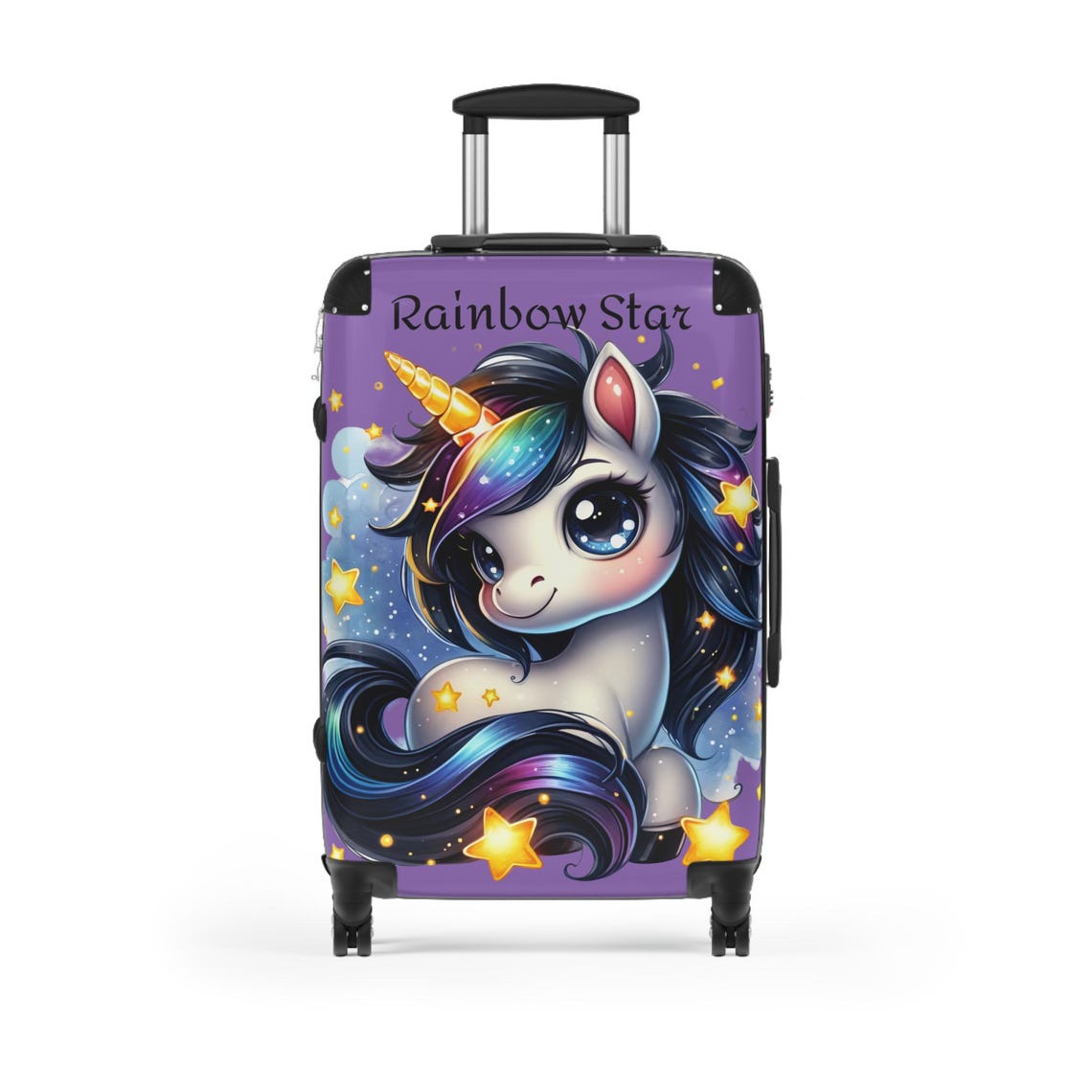 Medium Rainbow Star Suitcase - Etsy