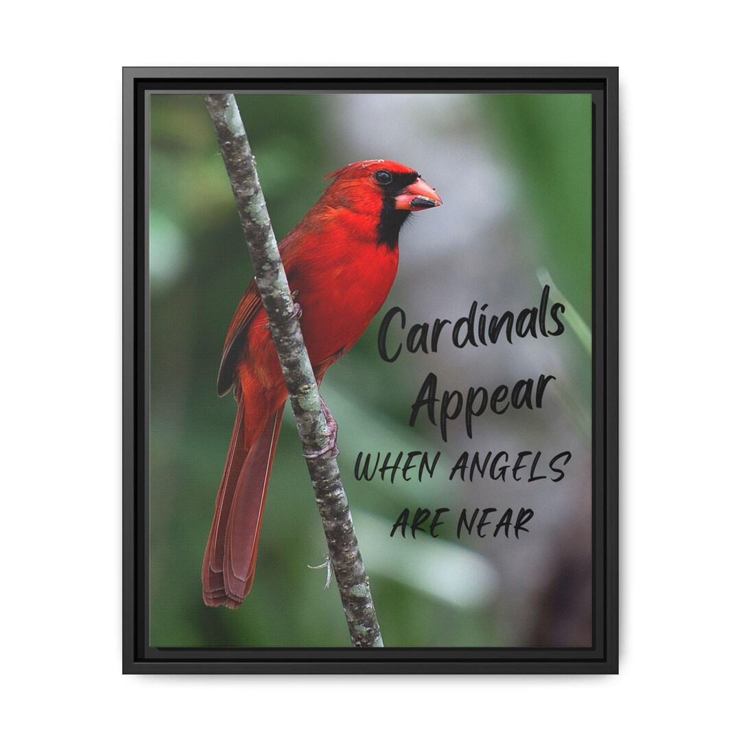 16"x20" Cardinals Appear When Angels Are Near Matte Canvas, Framed ...