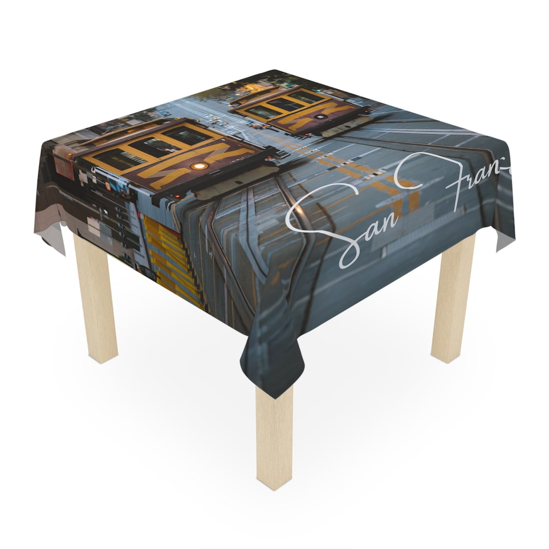 San Francisco Street Trolley Tablecloth - Etsy