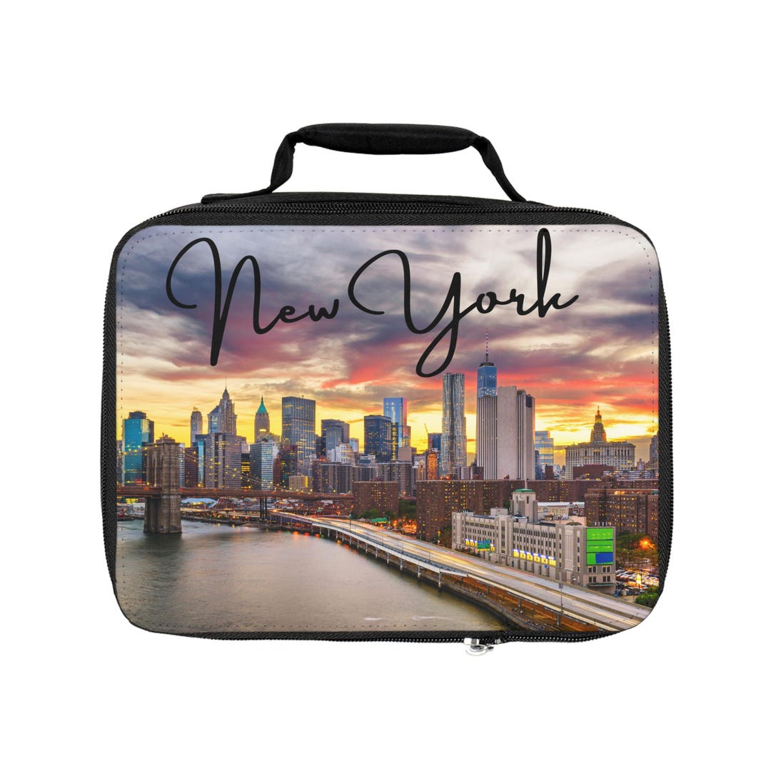 New York City Skyline Sunset Lunch Bag - Etsy