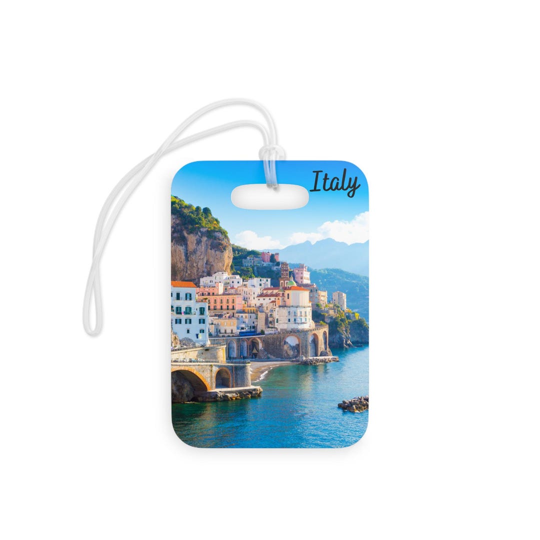Italy Seaside Skyline Luggage Tag - Etsy