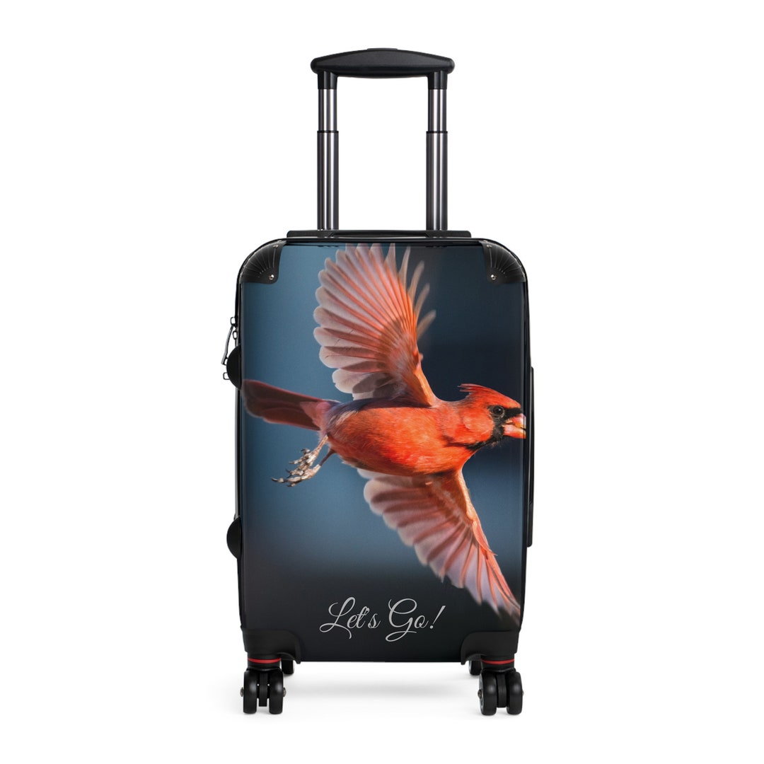 Let's Go Red Cardinal in Flight Suitcase - Etsy